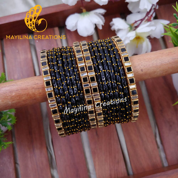 Glass Bangles Set – Mayilina Creations