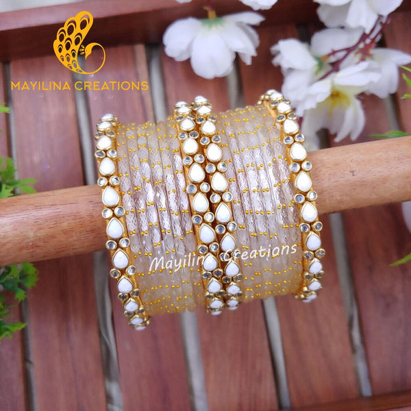 Glass Bangles Set – Mayilina Creations